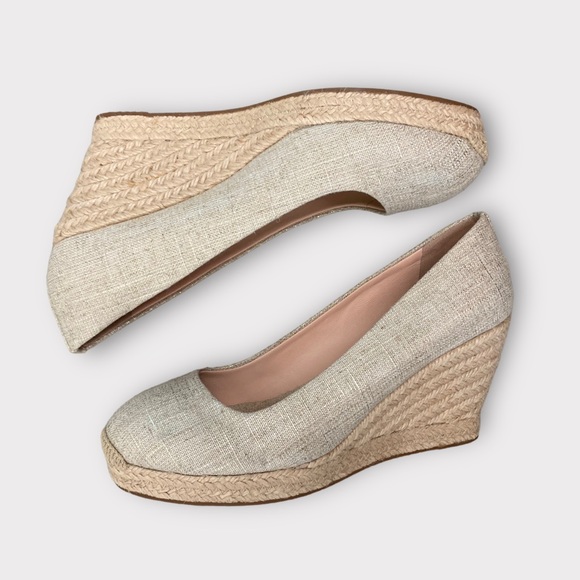 J. Crew | Shoes | J Crew Seville Espadrille Wedges Gold W Metallic ...